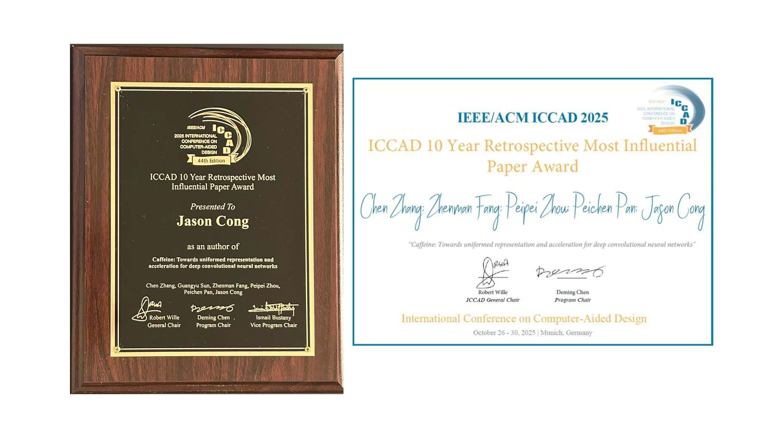 Congratulations for receiving the 10-Year Retrospective Most Influential Paper Award at ICCAD ...